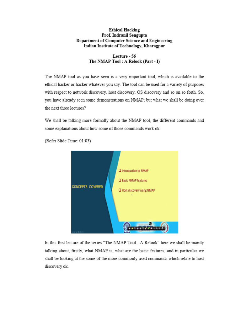 lec58 | PDF | Port (Computer Networking) | Transmission Control Protocol