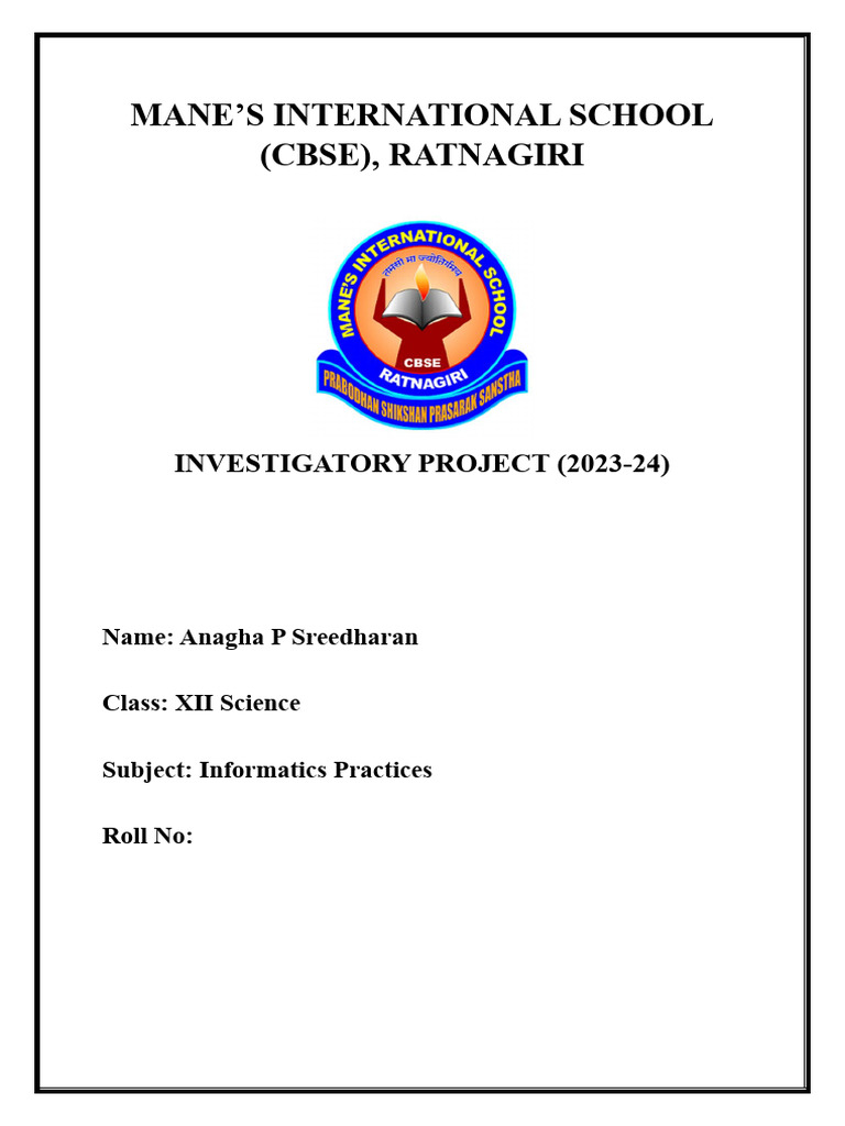 IP Project Final Anagha | PDF | Project Management | Software Development Process