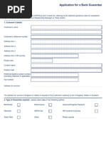 Bank Guarantee Application Form | PDF | Shelf Life | Bonds (Finance)
