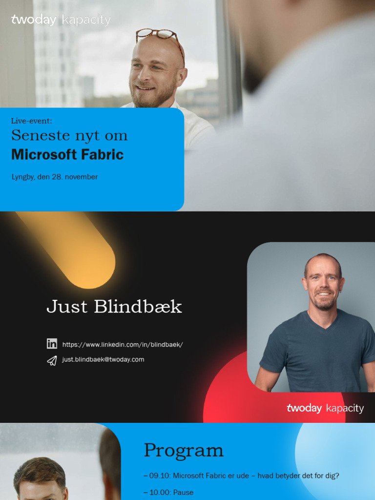 Twoday Kapacity Microsoft Fabric Event 281123 Faelles Spor | PDF | Microsoft Azure | Databases