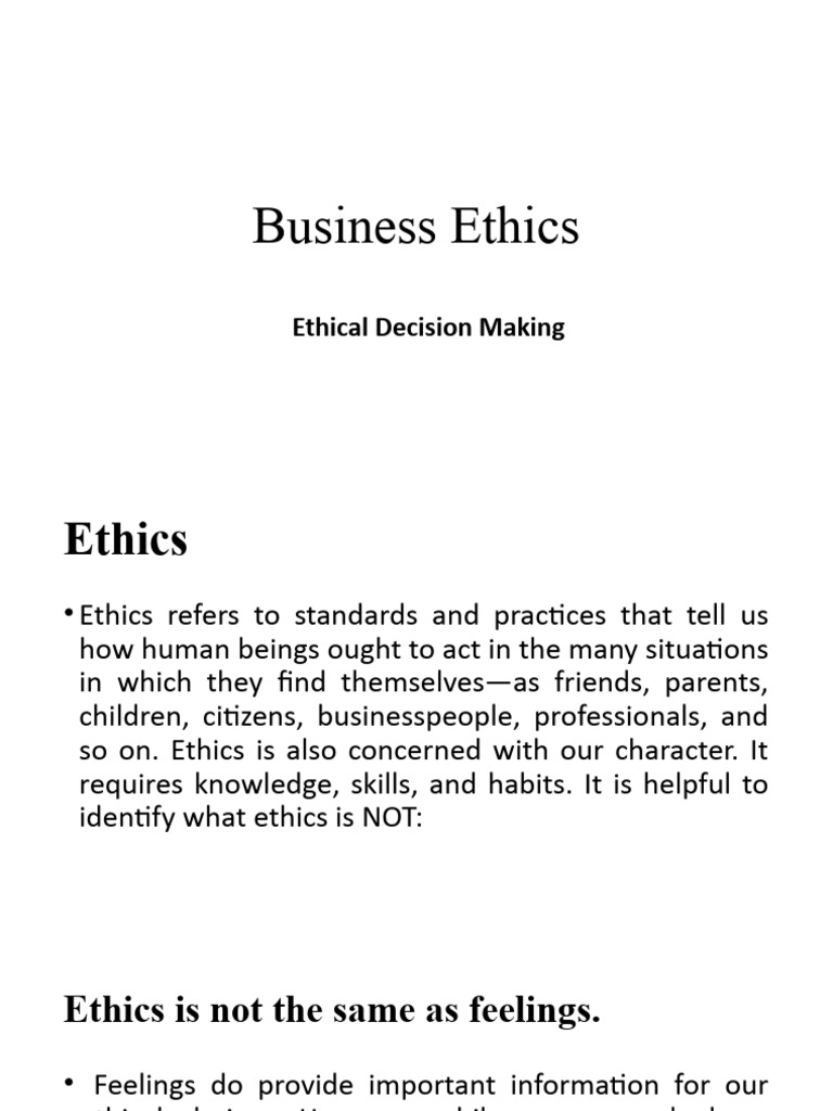 Business Ethics Decision-Making Guide | PDF | Justice | Crime & Violence