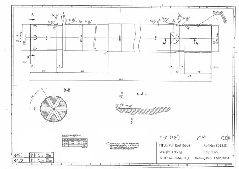 Pull Rod Dwg-8013.01 | PDF
