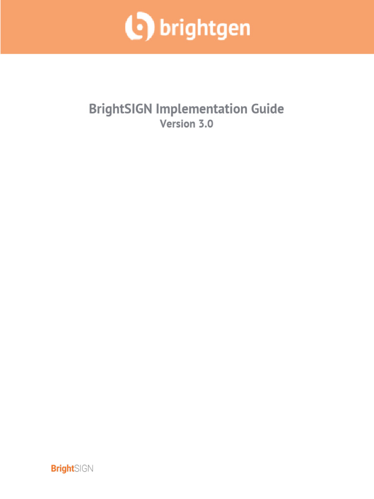 BrightSIGN Lightning Component Guide | PDF | Mobile App | Computing