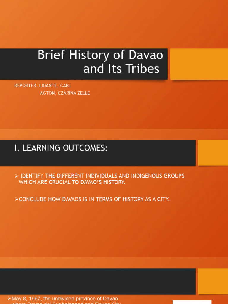 Brief History of Davao and Its Tribes | PDF | History