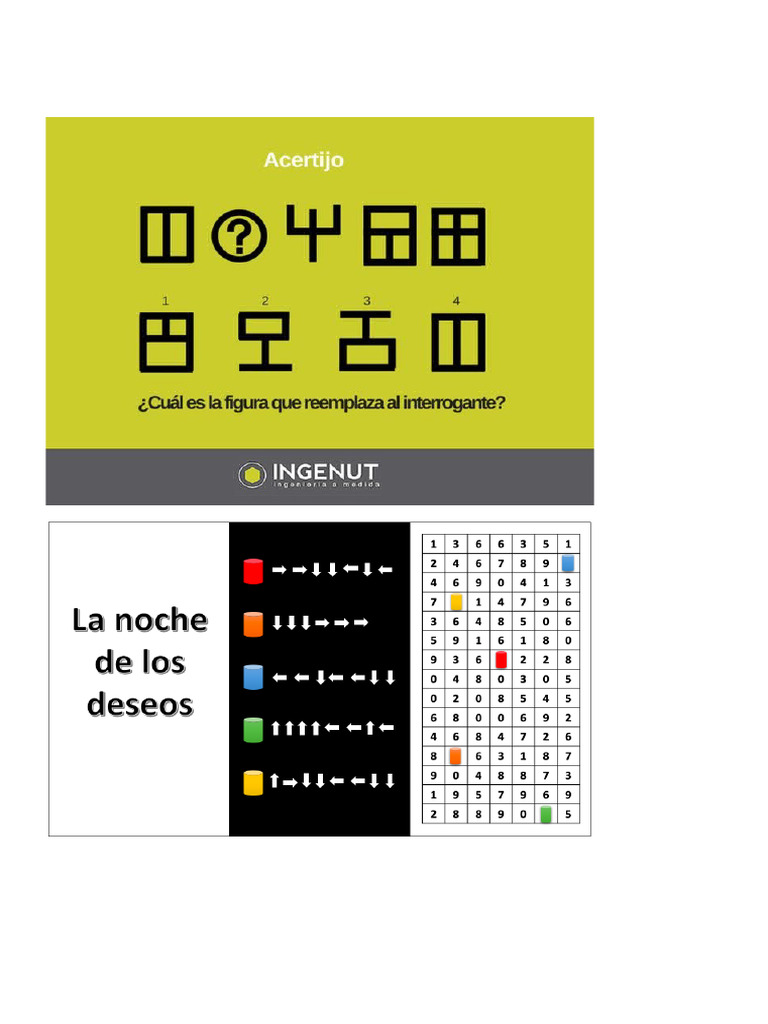 Acertijos y pruebas para escape room | PDF