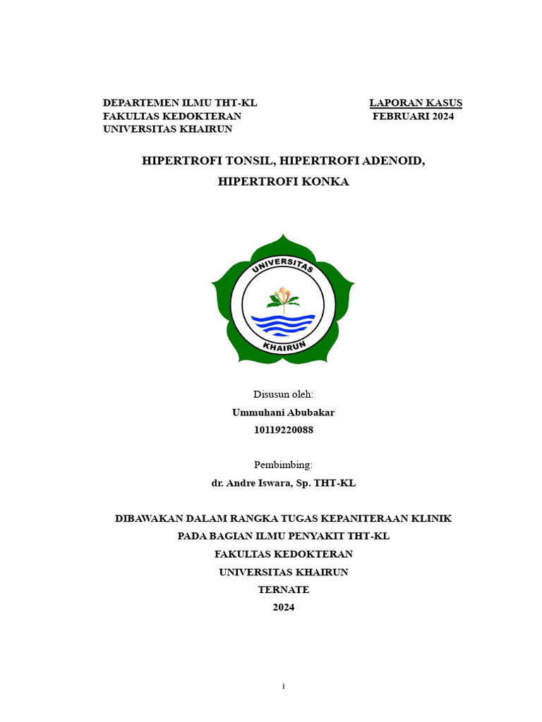 Hipertrofi Tonsil dan Adenoid | PDF | Sains & Matematika