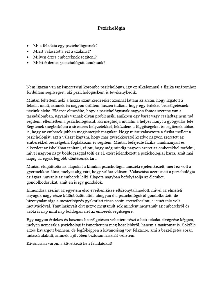 Pszichológia - DankaDominika 2 | PDF