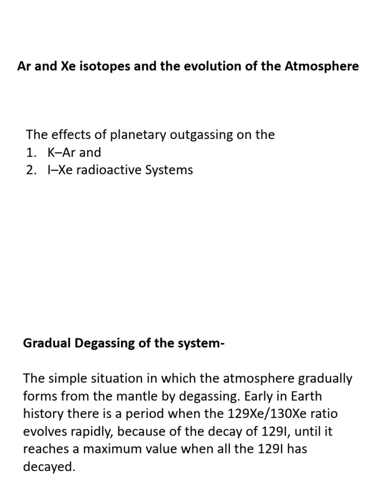 Planetary Outgassing Effects on Isotope Ratios | PDF | Earth | Atmosphere