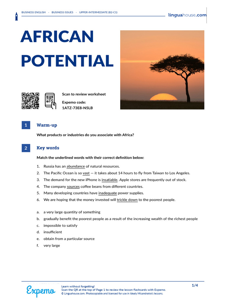 african-potential-british-english-student | PDF | Africa | The United ...