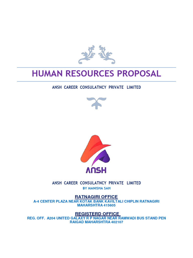 HR Services Proposal by Ansh Consultancy | PDF | Business Economics | Employment
