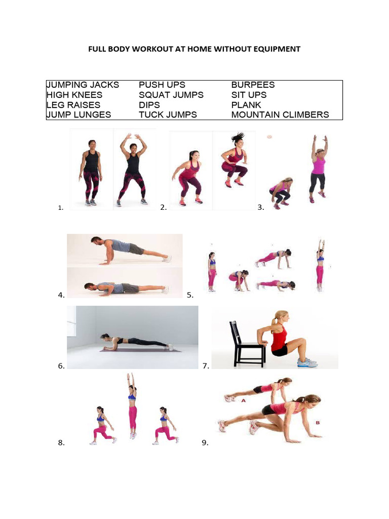 Work Out Exercises | PDF