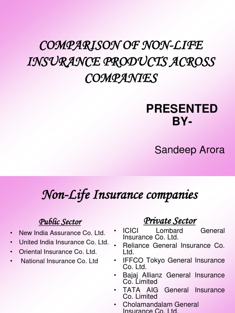 Non-Life Insurance Products in India | PDF | Vehicle Insurance | Insurance