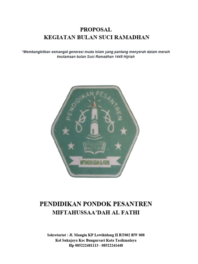 Proposal Kegiatan Ramadhan | PDF
