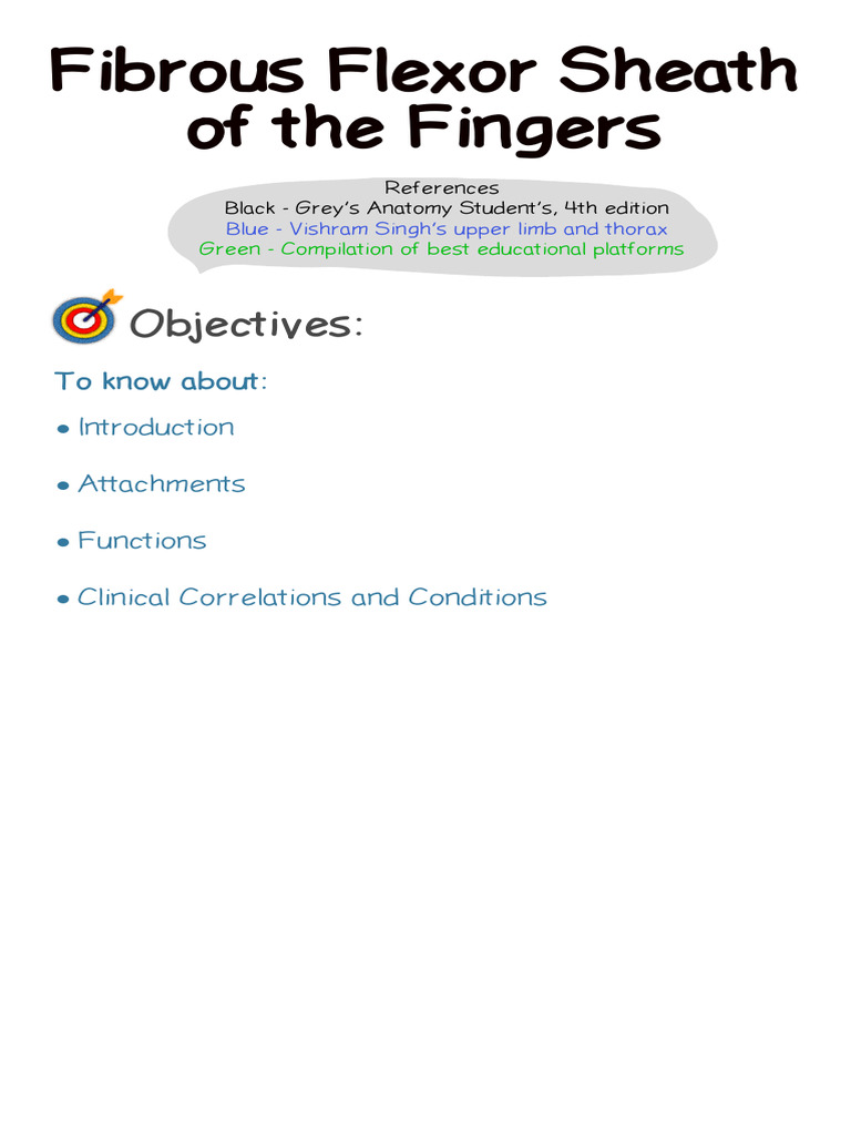 Fibrous Flexor Sheath of the Fingers vF | PDF | Finger | Thumb