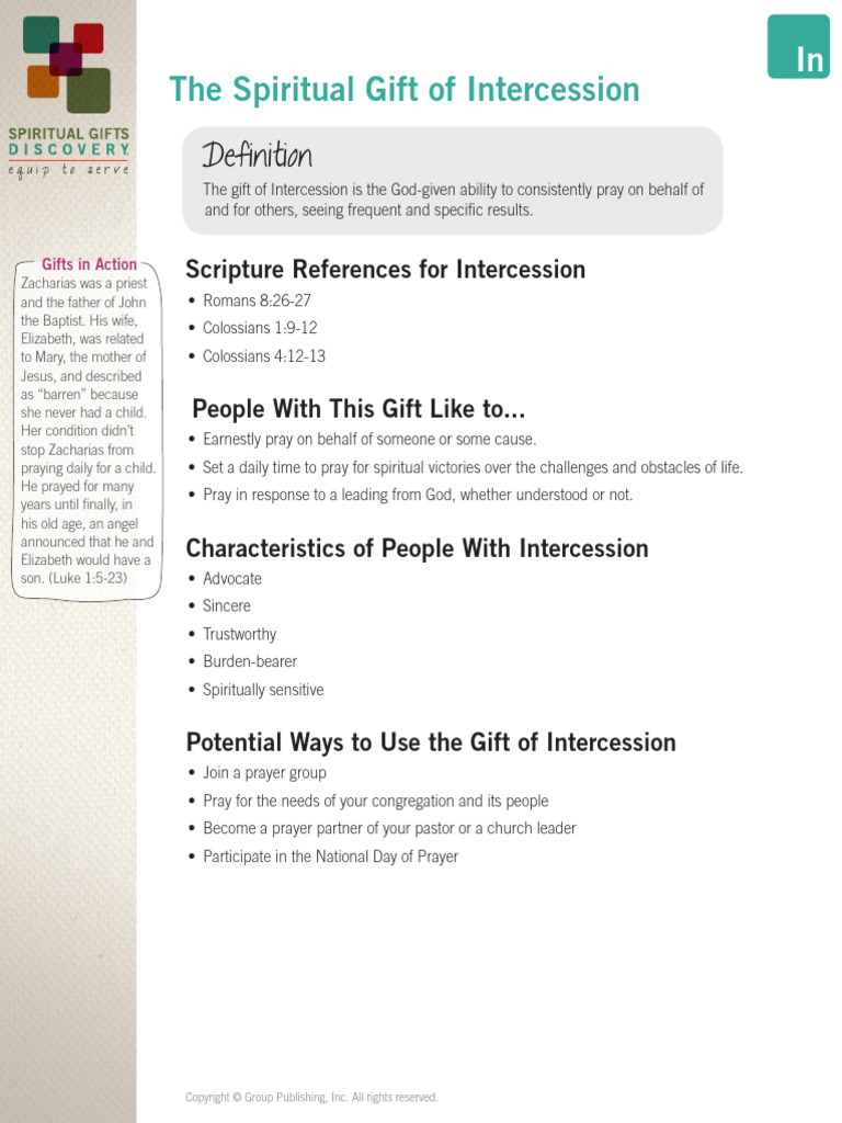 Gift Intercession | PDF | Self-Improvement | Religion & Spirituality