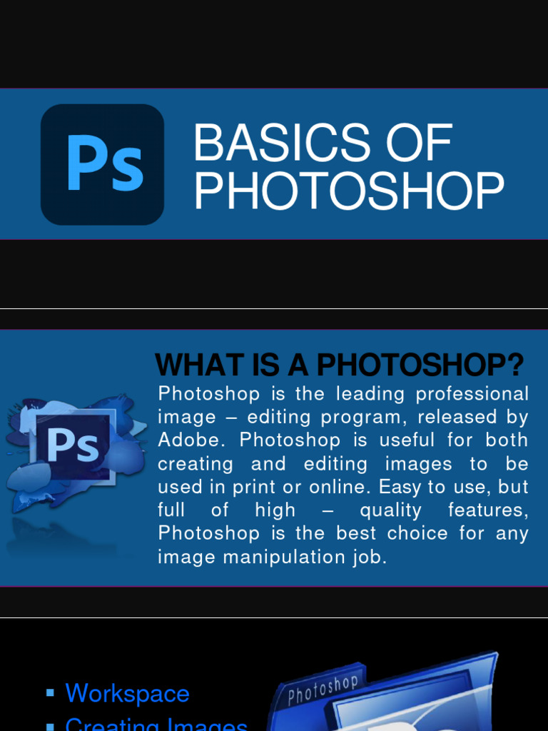Photoshop-Basics | PDF | Adobe Photoshop | Image Resolution