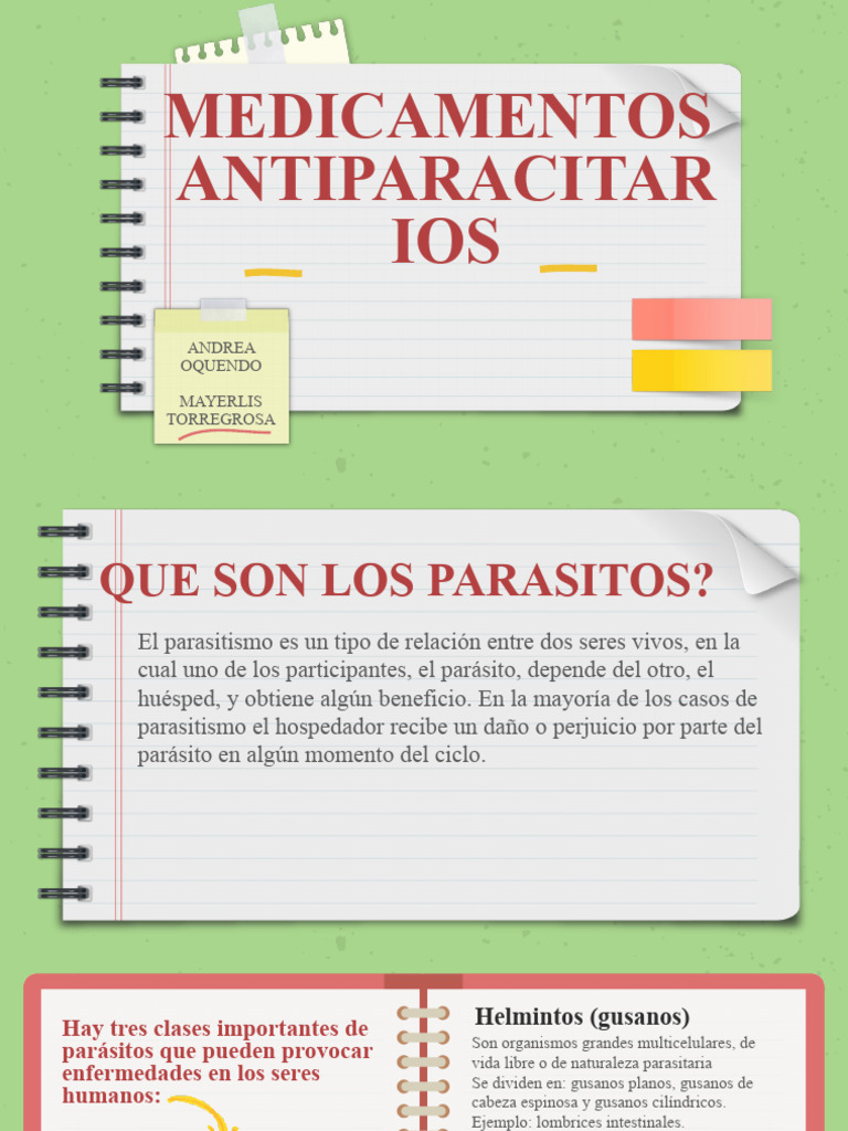 ANTIPARASITARIOS | PDF | Parasitismo | Especialidades Medicas