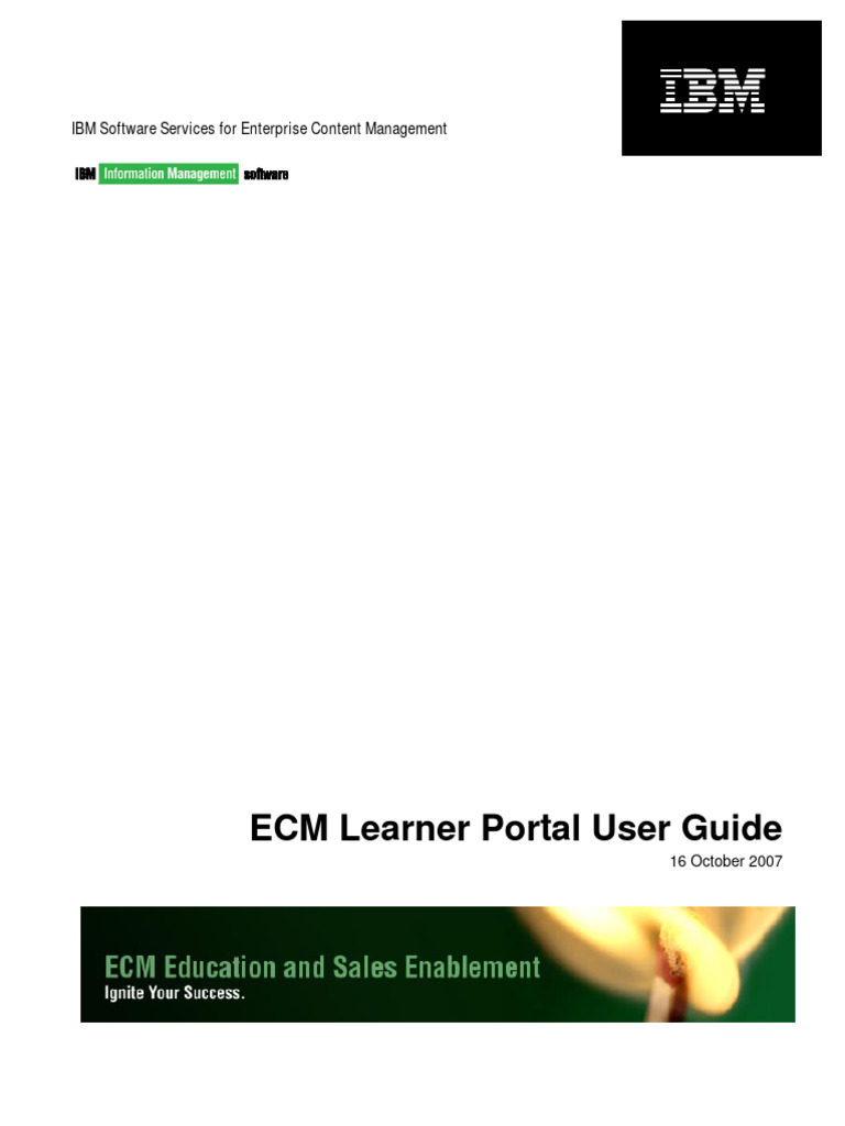 ECM Learner Portal User Guide | PDF | Curriculum | Educational Technology