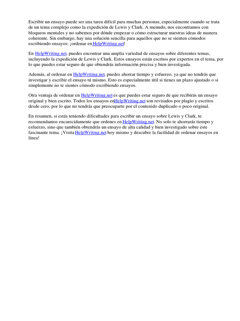 Cómo Escribir Un Ensayo Sobre Lewis y Clark | PDF | Lewis And Clark Expedition