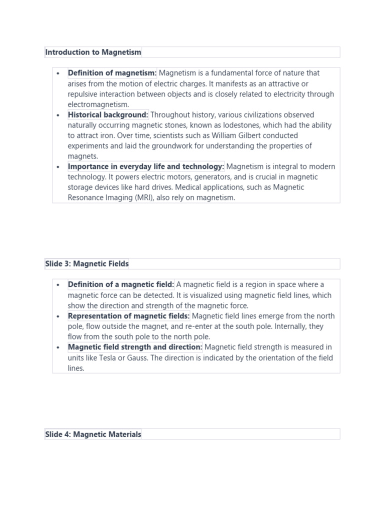 Introduction To Magnetism | PDF | Magnetism | Magnetic Field