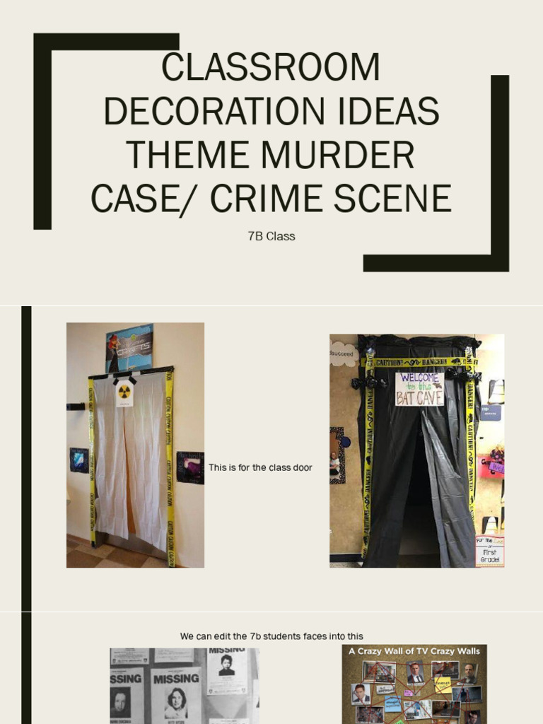 Crime Scene Classroom Decor Ideas | PDF