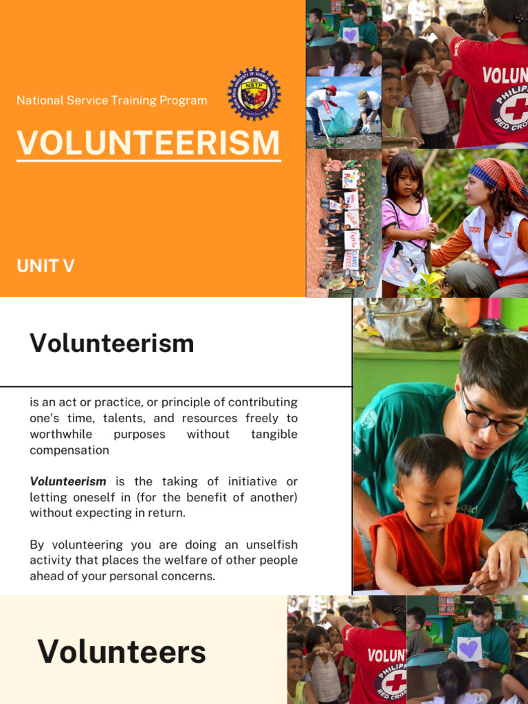 Unit 5 - Volunteerism (NSTP) | PDF | Volunteering