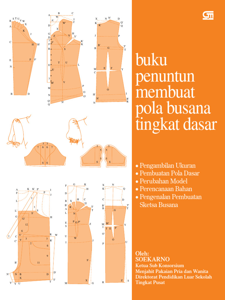 Buku Penuntun Membuat Pola Busana Tingkat Dasar Soekarno | PDF