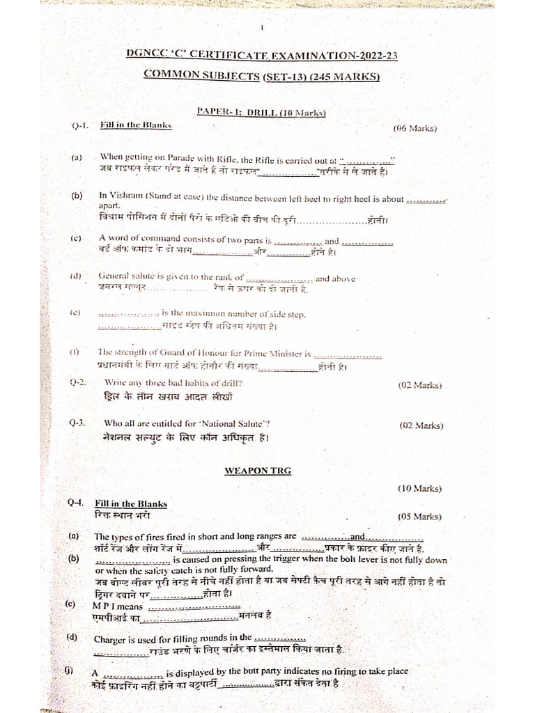 C Certificate Paper-2023 | PDF