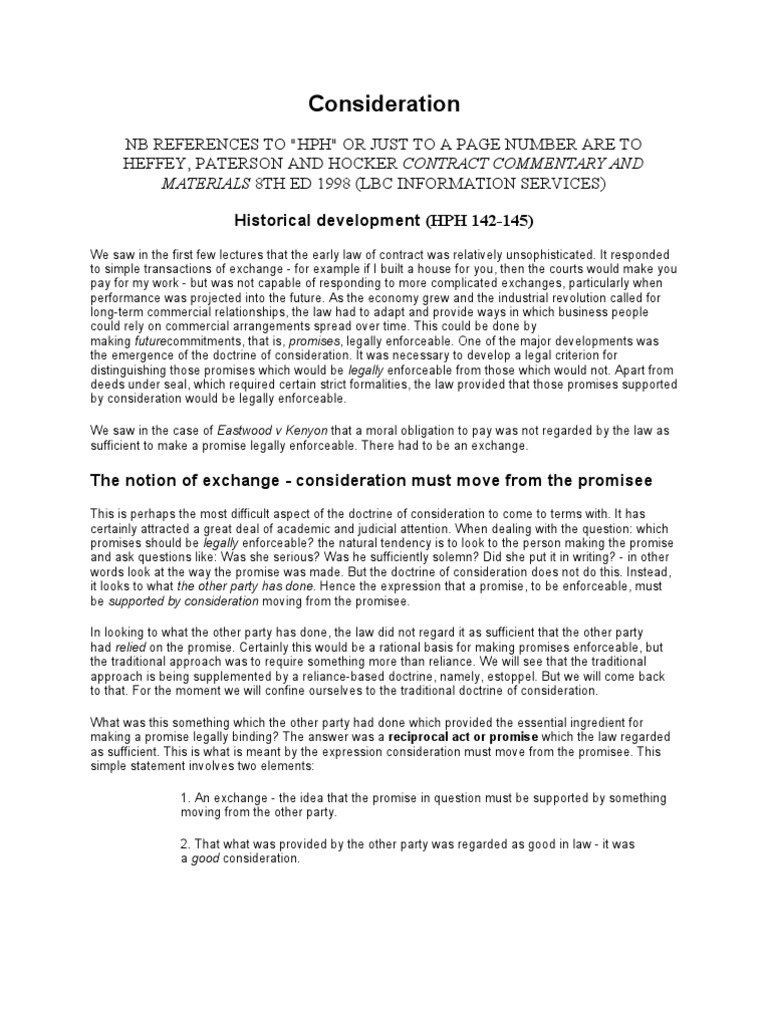 Consideration | PDF | Consideration | Estoppel