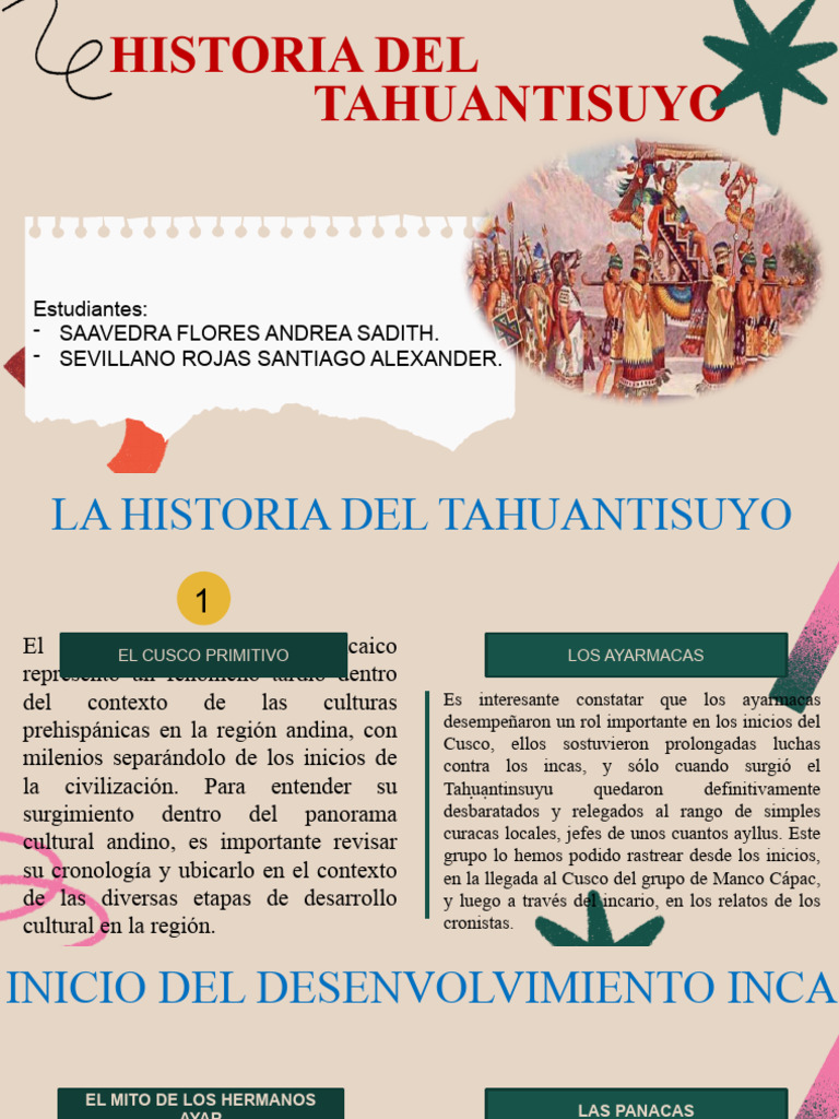 Tema 14 Historia Del Tahuantinsuyo | PDF | Imperio Inca | Perú