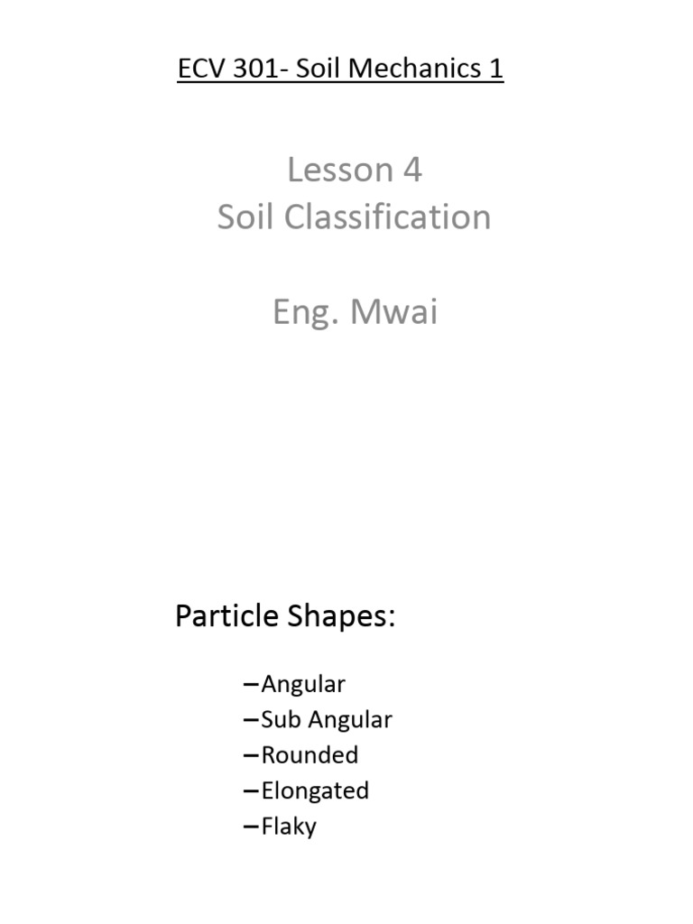 Sieve Analysis - Classification of Soils CLASS NOTES | PDF | Natural ...