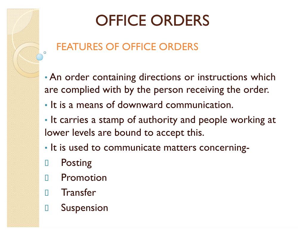 Office Order Format and Examples | PDF