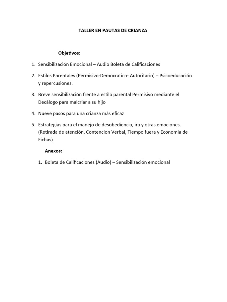 Puatas para Una Crianza Mas Eficaz | PDF | Autoestima | Comportamiento