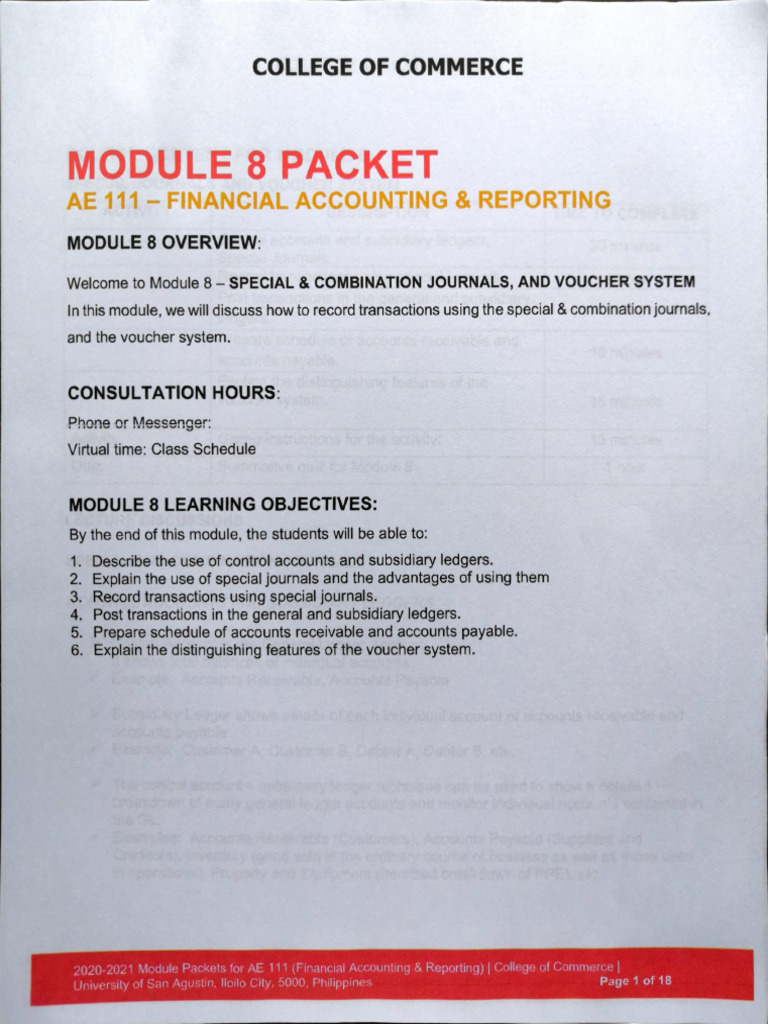 Module 8 FAR | PDF