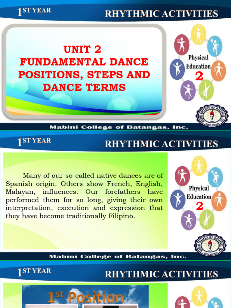 UNIT-2-FUNDAMENTAL-DANCE-POSITIONS-STEPS-AND-DANCE-TERMS-1 | PDF | Clothing
