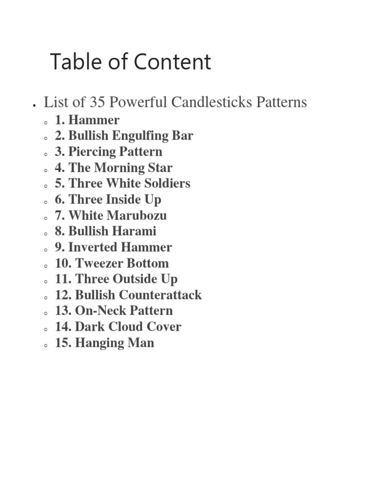 list_of_35_powerful_candlesticks_patterns | PDF | Market Trend ...