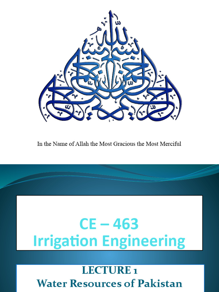 CE-463 Irrigation Engineering | PDF | Indus River | Physical Geography