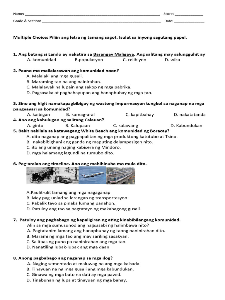 Second Periodical Exam in AP in Gr2 | PDF