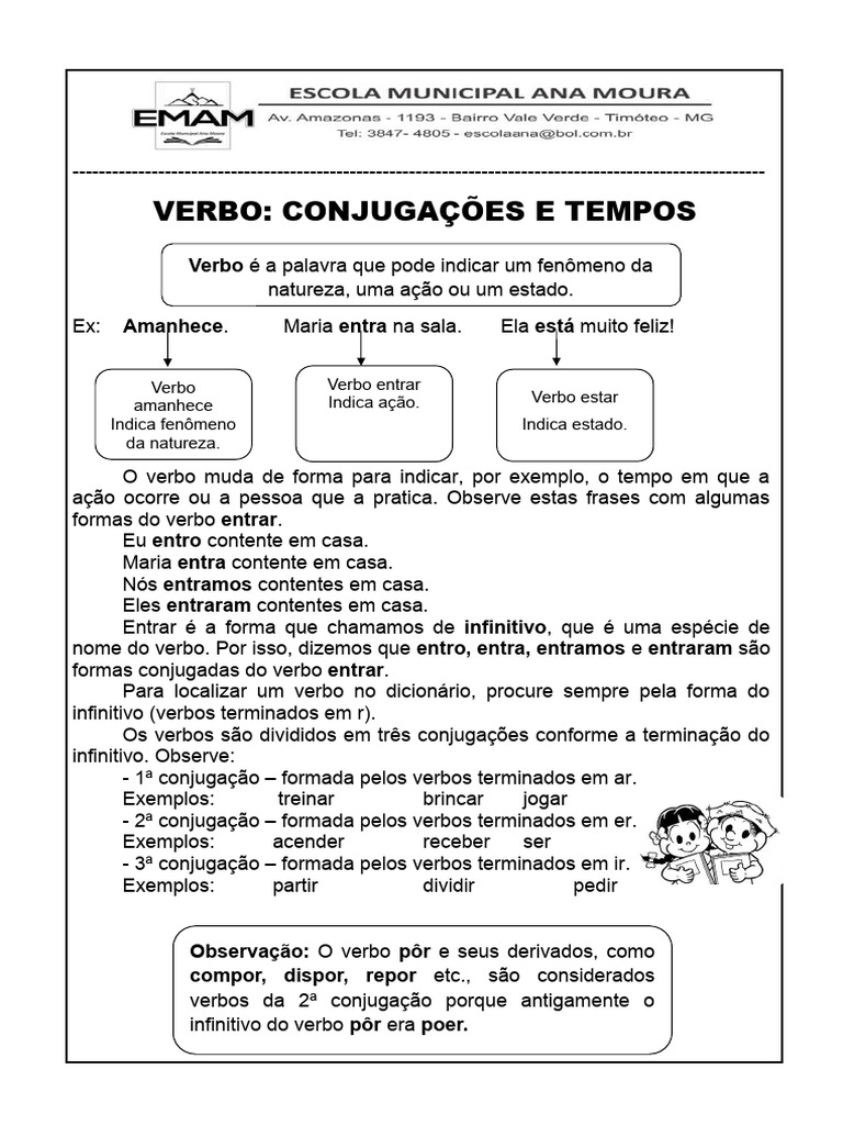Verbos Ok Pdf Pronome Conjugação Gramática