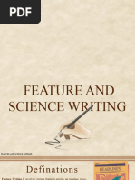 Science Feature Writing Powerpoint | PDF | Journalism | Science