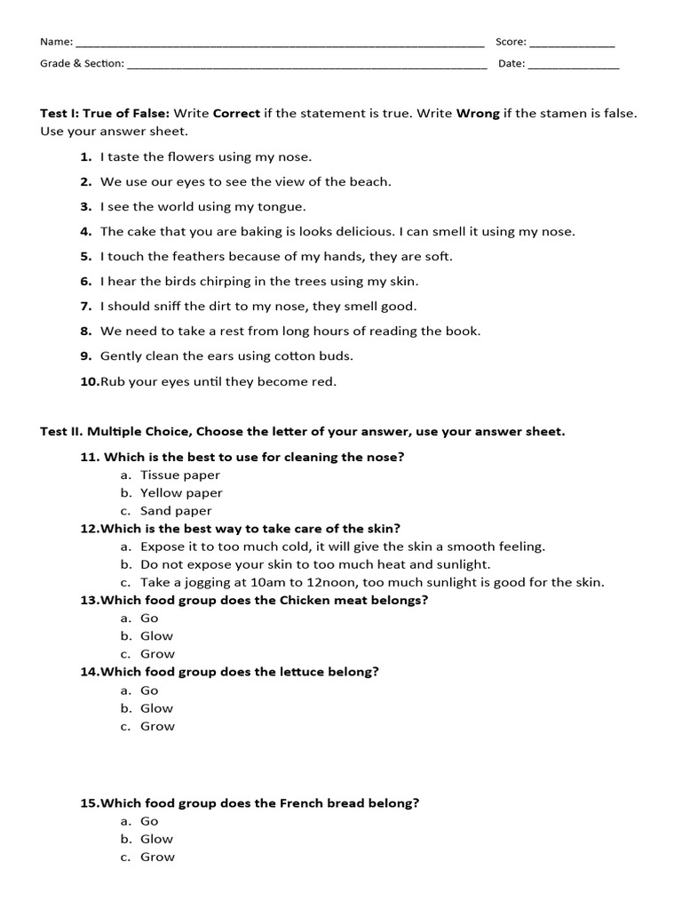 Grade 2 Science 2nd Periodical Test | PDF | Snake | Elephant