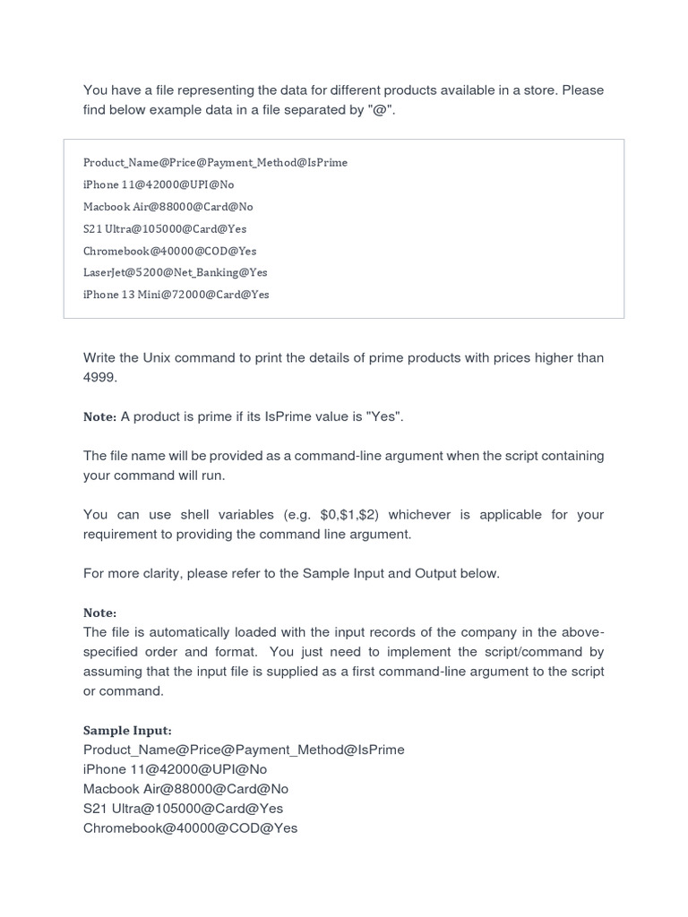 UnixPracticeStmts | PDF | Command Line Interface | Parameter (Computer Programming)