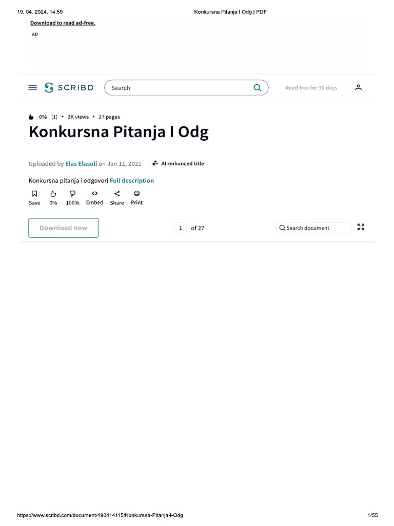 Konkuursna Pitanja | PDF
