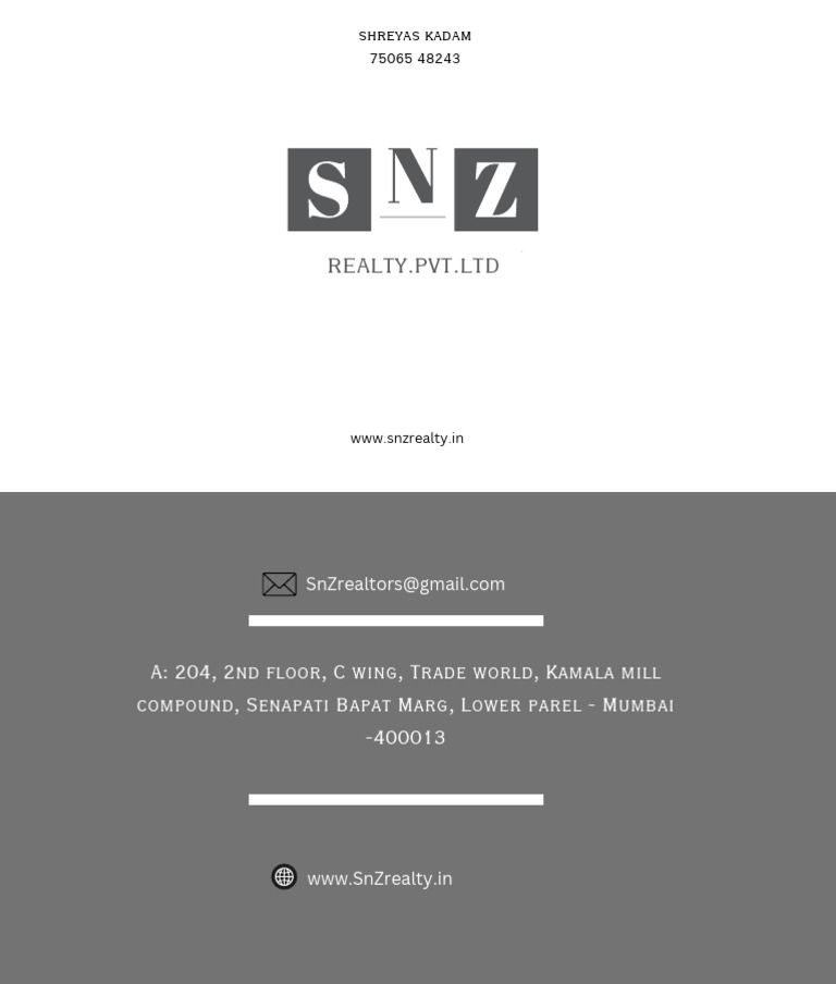 SNZ Realty Business Card | PDF