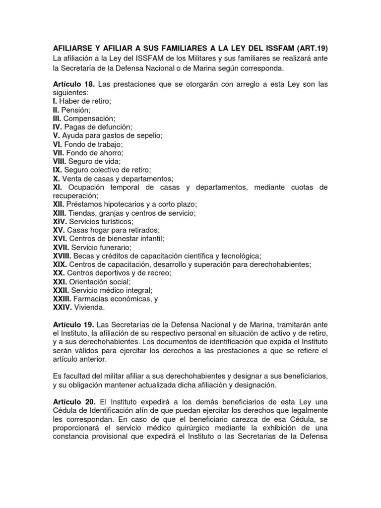 Afiliarse y Afiliar a Sus Familiares a La Ley Del Issfam | Pensión | Seguro