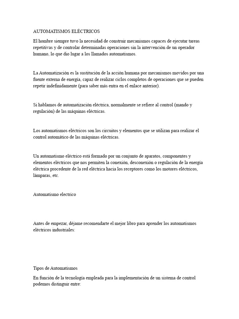 CONTROLES AUTOMATICOS COMPONENTES | PDF | Relé | Cambiar