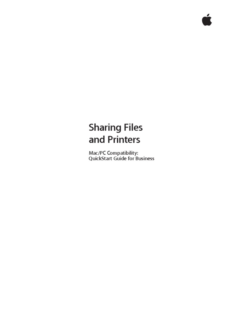 Sharing Files and Printers: Mac/Pc Compatibility: Quickstart Guide For ...
