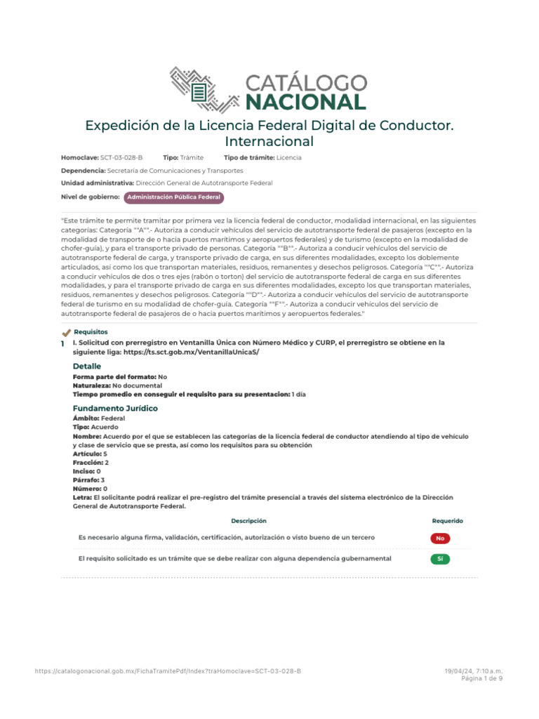 SCT-03-028-B - Conamer | PDF | Derecho