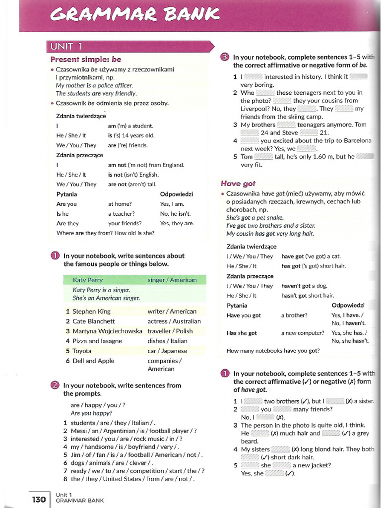 Repetytorium Ósmoklasisty Macmillan Grammar Bank | PDF