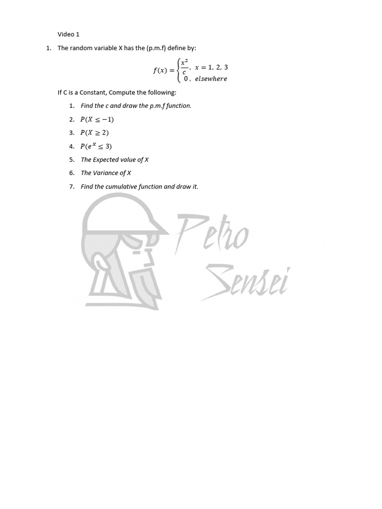 1645102337 | PDF | Random Variable | Expected Value